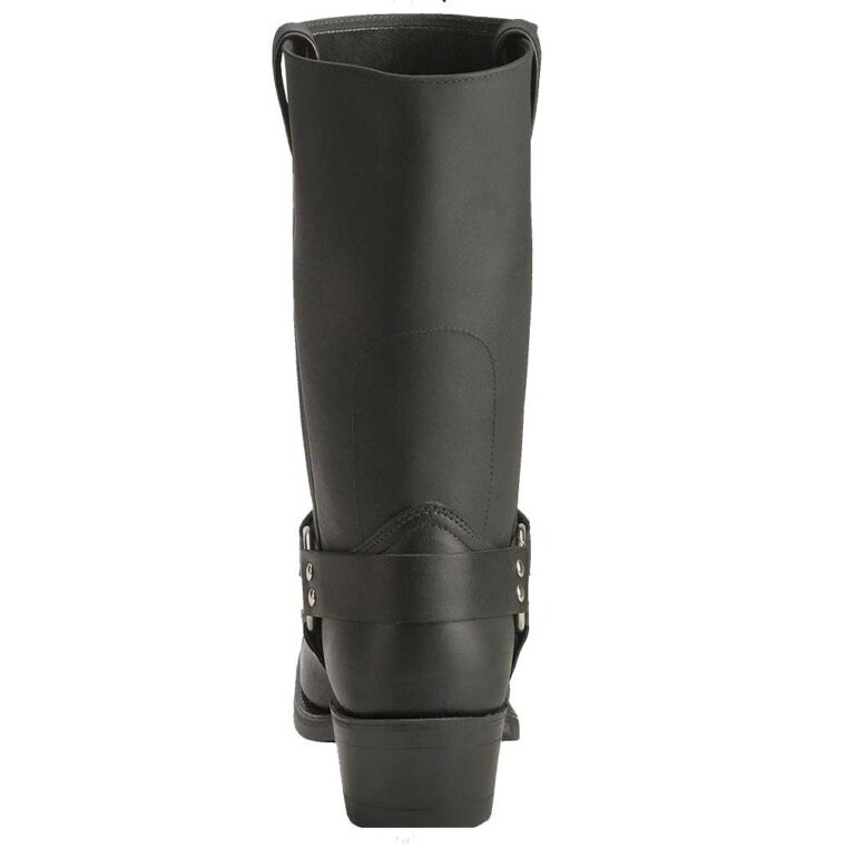 0017 Bottes Boulet bout carré motard noir Homme | la joya-western