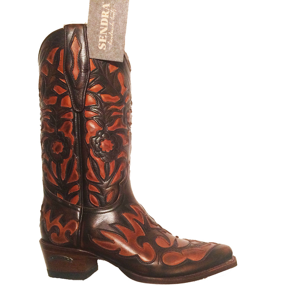 5529 Botte sendra flora marron Femme | la joya-western