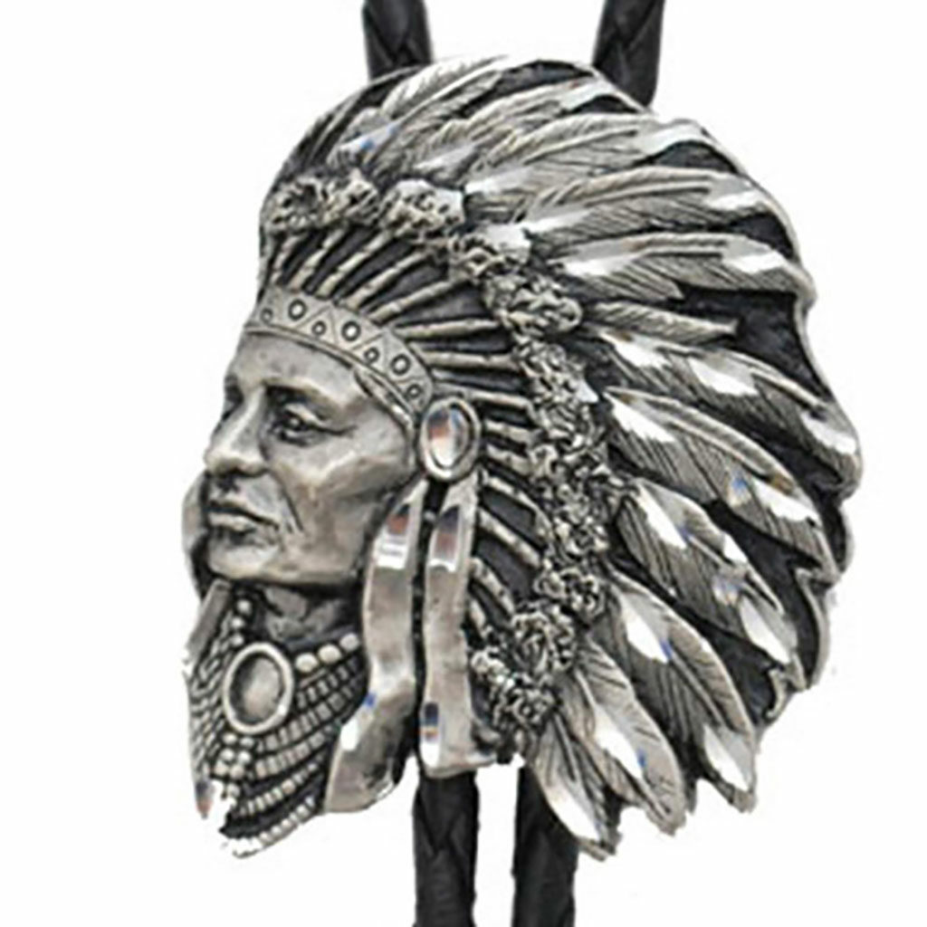 BT-76 Bolo Tie (cravate usa) Indian Chief unisexe | la joya-western